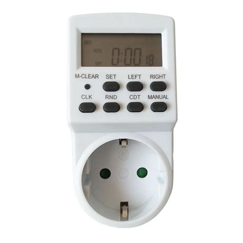 24h 7 Days Eu Plug Timer Socket Digital Lcd Power Switch Weekly Auto