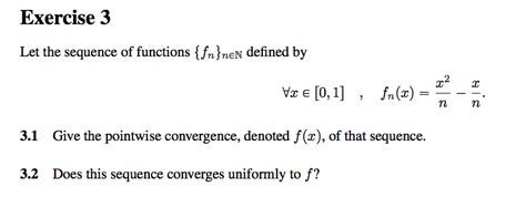 solved exercise 3 let the sequence of functions {fr}nen