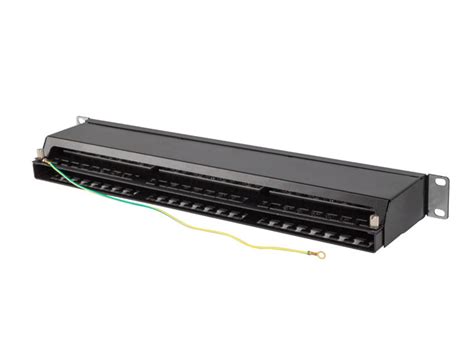 PATCH PANEL 48 PORT 1U 19 CAT 6A FTP WITH CABLE ORGANIZER SHIELDED BLACK LANBERG Lanberg
