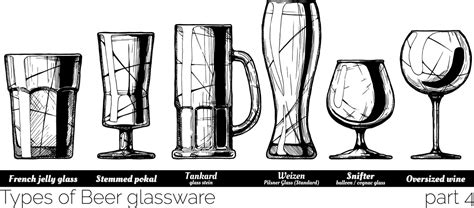 Types Of Bar Glasses Set Alcohol Glassware Vector Image