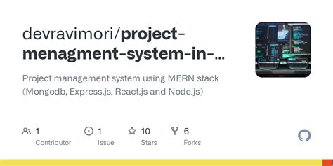 Github Devravimori Project Menagment System In Mern Stack Project