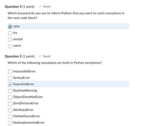 Solved What Is An Exception In Python Choose The BEST Chegg