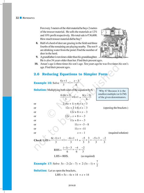 Linear Equations In One Variable Ncert Book Of Class 8 Mathematics