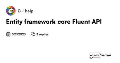 Entity Framework Core Fluent Api C