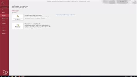 Access 2016 User Interface Access