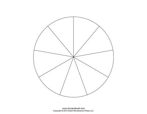 9 Piece Pie Chart Tims Printables