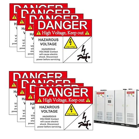 Buy Hazardous Voltage Safety Warning Sticker X Danger Voltage Warning Keep Out Label Vinyl
