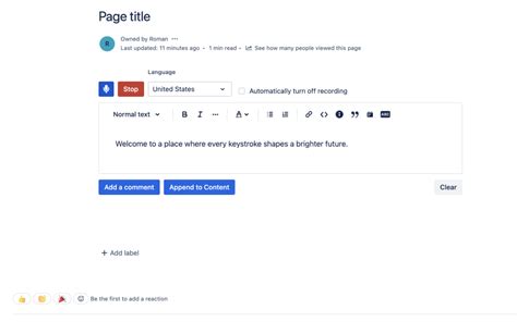 Speech To Text For Confluence Atlassian Marketplace