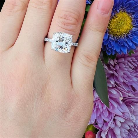 Breathtaking Tiffany And Co 4 05ct Cushion Cut Diamond Ring For Sale