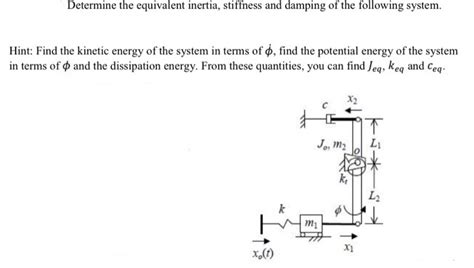 Solved Determine The Equivalent Inertia Stiffness And Chegg Com