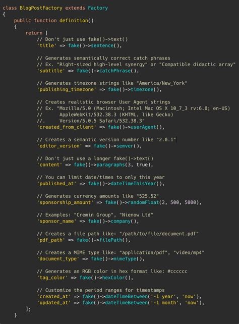 Povilas Korop On Linkedin Phplaravel Tip When Using Db Factories