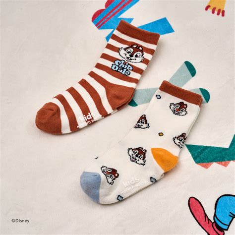 디즈니 칩앤데일 양말 2p Set 4 7y 브라운 배민 장보기∙쇼핑