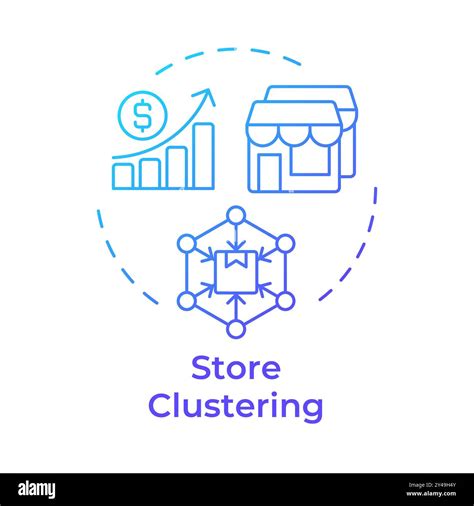 Store Clustering Blue Gradient Concept Icon Stock Vector Image And Art Alamy