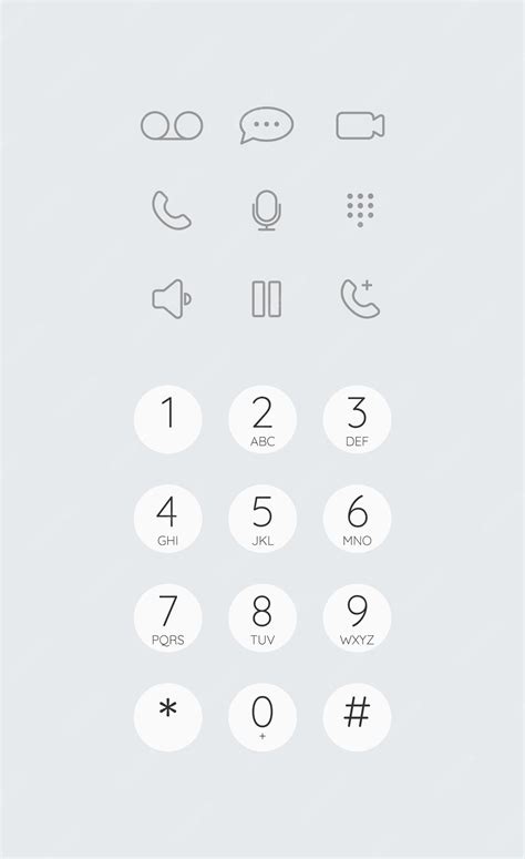 Premium Vector Smartphone Dial Phone Ui Set Phone Pad Screen Keypad