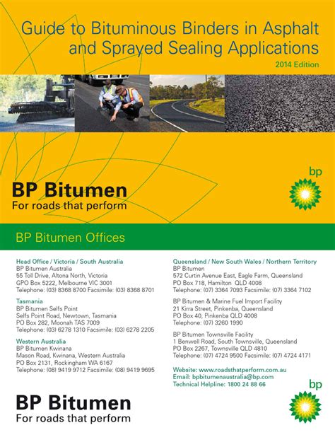 Bp Bitumen Guide To Bituminous Binders In Asphalt And Sprayed Sealing