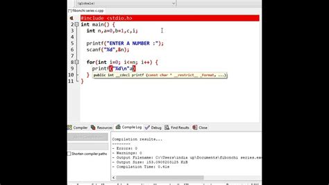 Fibonacci Series In C Language Program C Language Tutorial Viral Programming Youtube