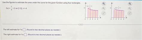 solved use the figures to estimate the area under the curve