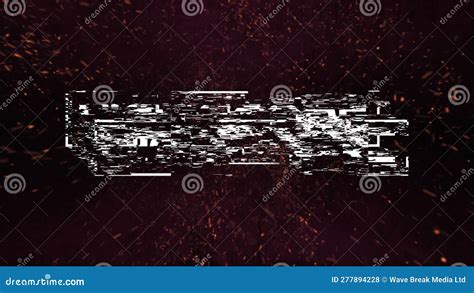 Animation Of Glitch Effect Over High Score Text Banner Over Red