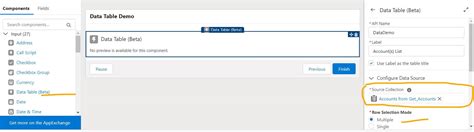 data table in screen flow salesforcecodex