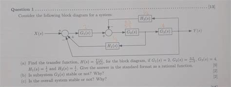 solved cons a find the transfer function h s x s y s