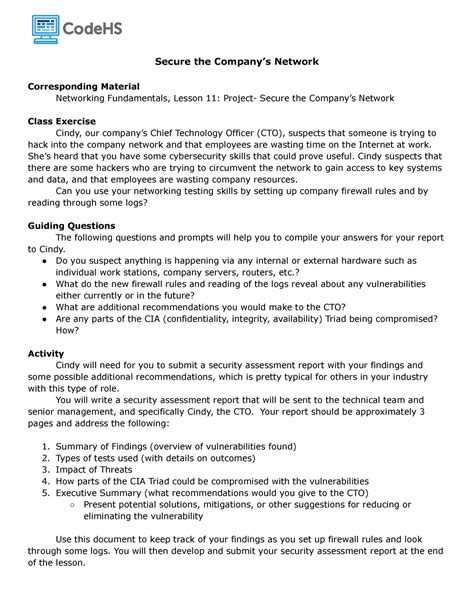 [cybersecurity][networking fundamentals][ 11][project secure the