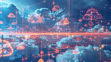 Hybrid Cloud Infrastructure A Detailed Diagram Showcasing A Hybrid Cloud Architecture Blending Hybrid Cloud Infrastructure A Detailed Diagram Showcasing A Hybrid Cloud Architecture Blending