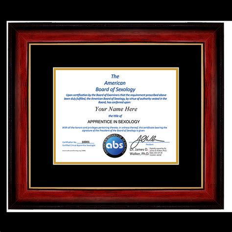 Apprentice In Sexology Certification American Board Of Sexology