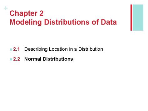 Chapter 2 Modeling Distributions Of Data Section 2