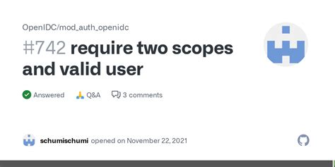 Require Two Scopes And Valid User · Openidc Modauthopenidc · Discussion 742 · Github