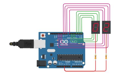 Circuit Design 4 4 Two Digit Number Tinkercad