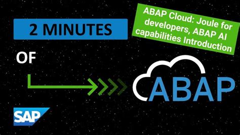 Abap Cloud Joule For Developers Abap Ai Capabilities Introduction Advait Gode