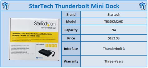 Startech Mini Thunderbolt Dock Review
