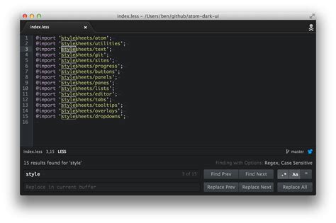 GitHub Atom Find And Replace Find And Replace In A Single Buffer And In The Project