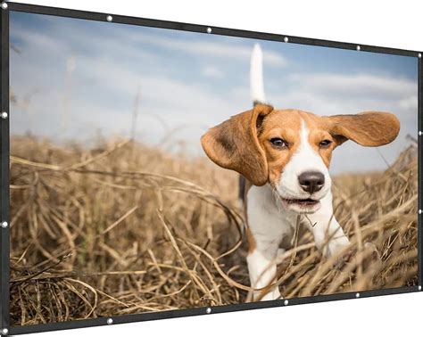 Spline 150 Inch Projector Screen4k 169 Portable Eyelet Premium Video