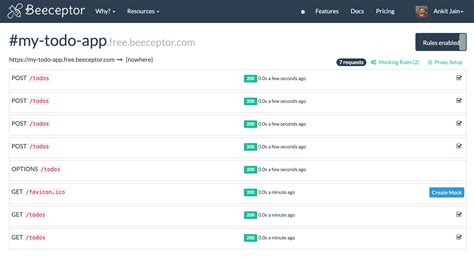 React Todo App Beeceptor