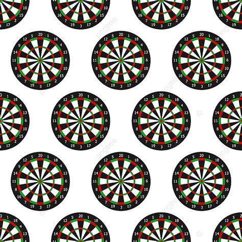 Dartboard Seamless Pattern Dart Isolated Background Illustration Game Decorative Background