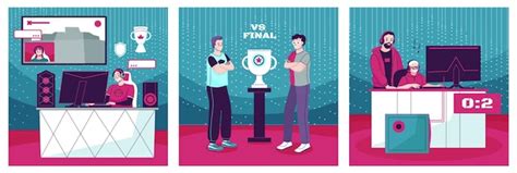 Free Vector Cybersport Icons Set With Games Symbols Flat Isolated Vector Illustration