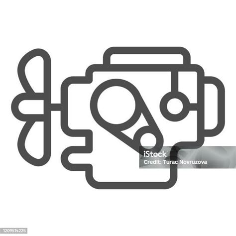 자동차 엔진 라인 아이콘입니다 자동차 모터 벡터 그림 흰색에 격리 자동 부품 개요 스타일 디자인 웹 및 응용 프로그램을 위해 설계 Eps 10 검은색에 대한 스톡 벡터 아트