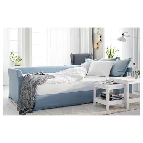 Holmsund Corner Sofa Bed Orrsta Light Blue Ikea