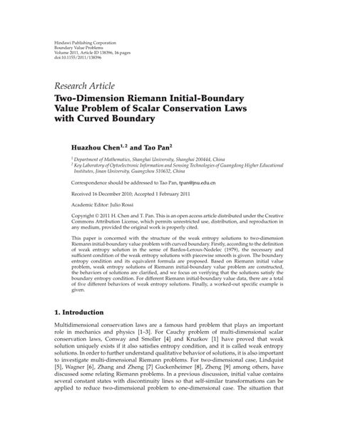 Pdf Two Dimension Riemann Initial Boundary Value Problem Of Scalar Conservation Laws With