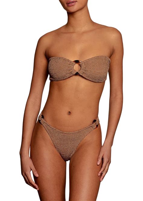 Gloria Bikini Metallic Cocoa