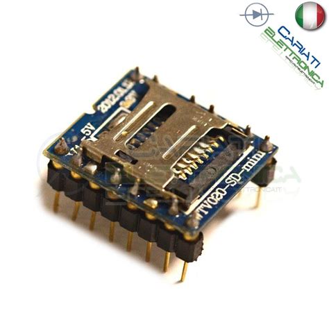 Modulo Lettore Audio Wtv Arduino Shield Musica Suono Pin