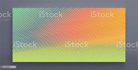 하프톤 그라데이션 배경 선명한 트렌디한 질감 블렌딩 컬러 표지 디자인 템플릿을 참조하십시오 파티클이 있는 3d 네트워크 설계 광고 마케팅 프레젠테이션에 사용할 수 있습니다