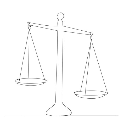 Premium Vector Scales Continuous Line Drawing Vector