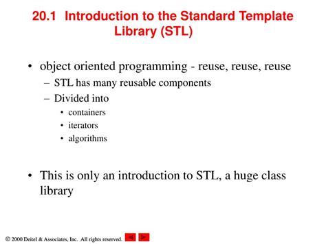 Ppt Chapter 20 Standard Template Library Stl Powerpoint