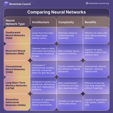 Comparing Different Types Of Artificial Neural Networks