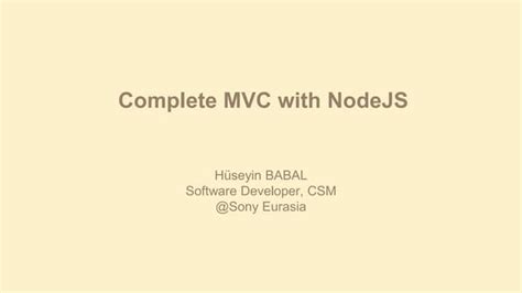 Complete Mvc On Nodejs Pdf