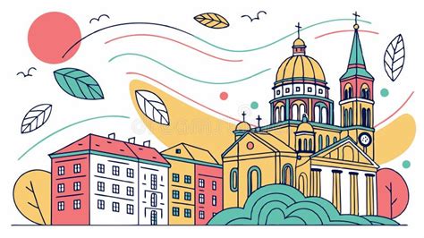 Dome Building Illustration Architectural Landmark And Historical Structure Vector Design