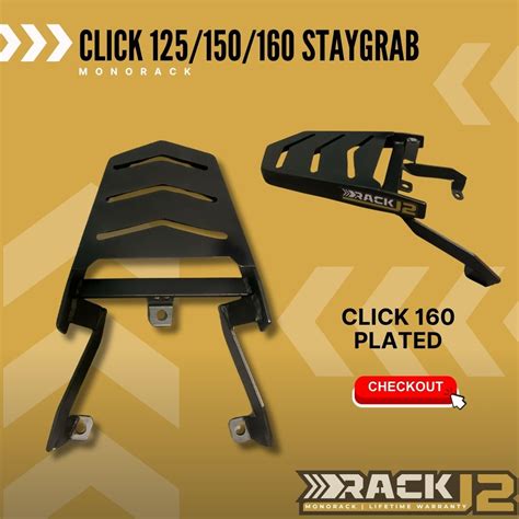 New Rack Monorack Bracket For Honda Click 125 150 160 V1 V2 V3 V4 V5 Stay Grab Bar Shopee