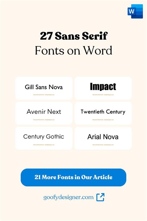 27 Sans Serif Fonts In Microsoft Word That Stand Out Serif Fonts Sans Serif Fonts Word Fonts